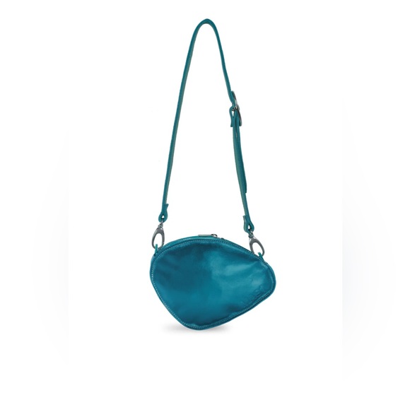 Mas1 | Bags | Mas Genuine Leather Metallic Blue Trotter Bag | Poshmark